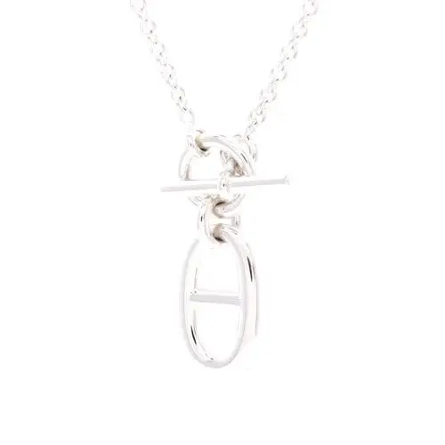 Hermès Chaine D'ancre Pendant Necklace Sterling - Silver