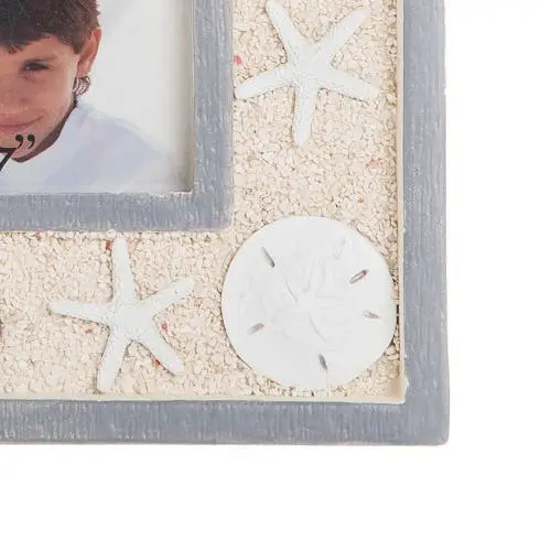 BEACHCOMBERS Large Shell & Sand 5x7 Photo Picture Frame