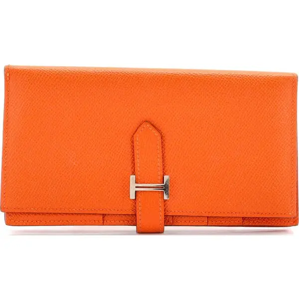 Hermès Bearn Wallet Epsom Long - Feu
