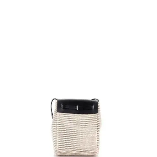 Hermès Herbag Toile And Leather Tpm - Noir