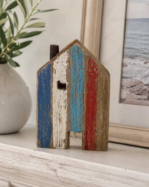 BEACHCOMBERS Wooden Seaside Village Cottage Decorative Figurine 6.5
