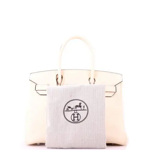 Hermès Birkin Handbag Light Clemence With Palladium Hardware 30 - Nata