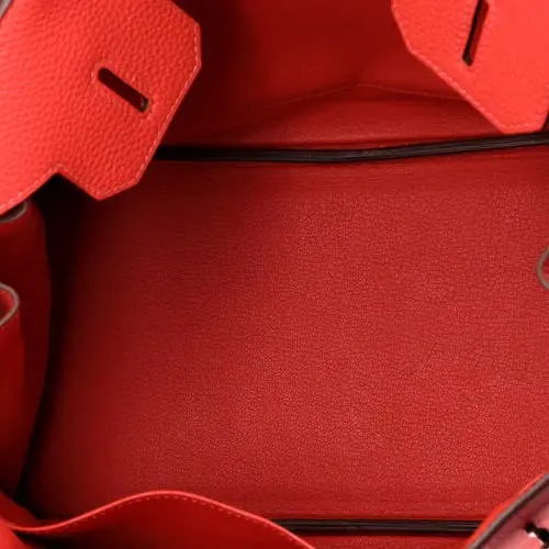 Hermès Birkin Handbag Togo With Palladium Hardware 30 - Red