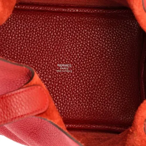Hermès Picotin Lock Bag Clemence Pm - Red