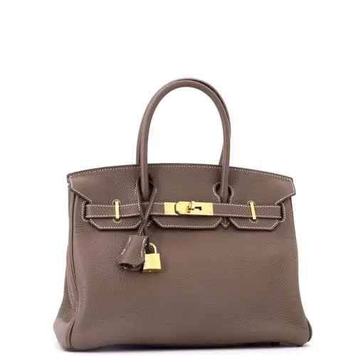 Hermès Birkin Handbag Togo With Gold Hardware 30 - Grey