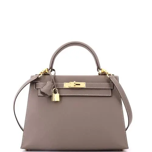Hermès Kelly Handbag Epsom With Gold Hardware 28 - Grey