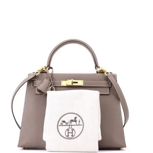 Hermès Kelly Handbag Epsom With Gold Hardware 28 - Grey