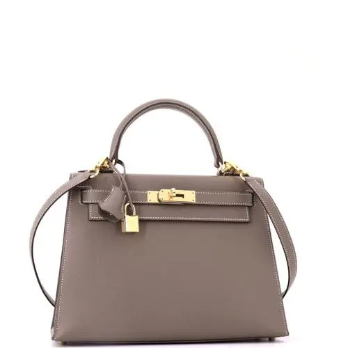 Hermès Kelly Handbag Epsom With Gold Hardware 28 - Grey