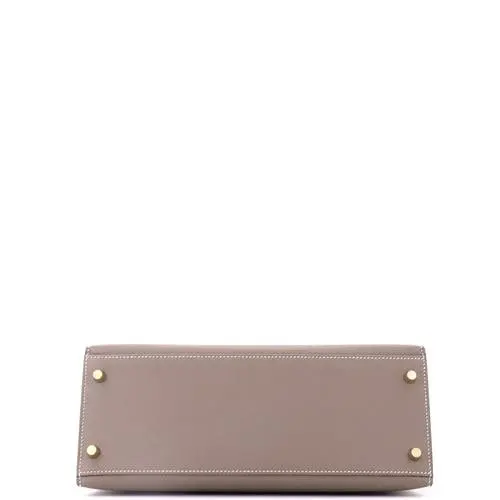 Hermès Kelly Handbag Epsom With Gold Hardware 28 - Grey