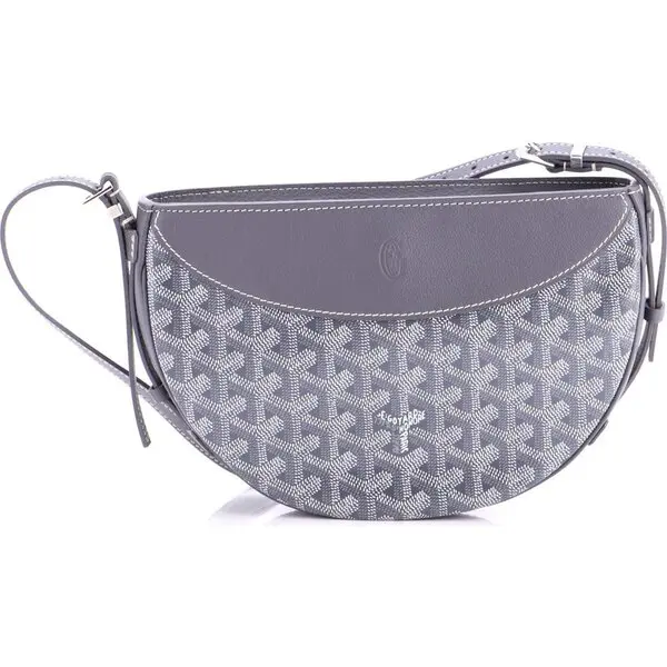 Goyard Hirondelle Shoulder Bag Coated Canvas And Leather - Grey