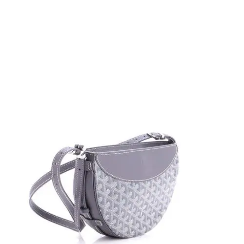 Goyard Hirondelle Shoulder Bag Coated Canvas And Leather - Grey