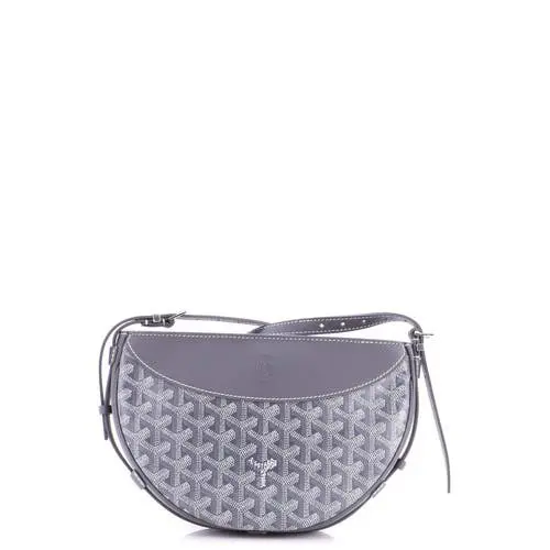 Goyard Hirondelle Shoulder Bag Coated Canvas And Leather - Grey