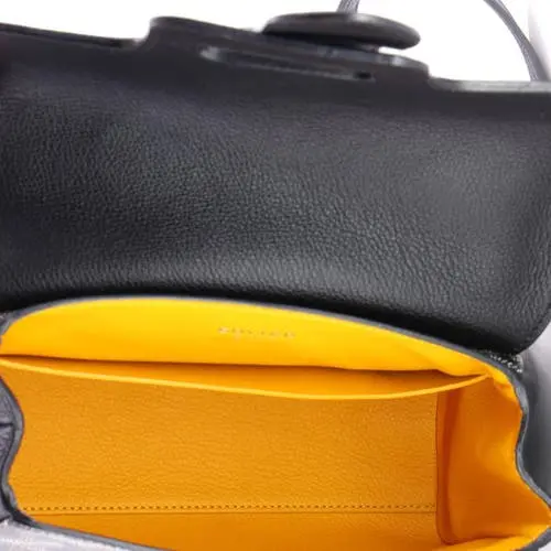 Goyard Saigon Top Handle Bag Coated Canvas With Leather Mini - Black