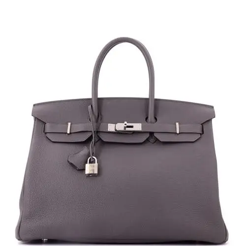 Hermès Birkin Handbag Togo With Palladium Hardware 35 - Grey