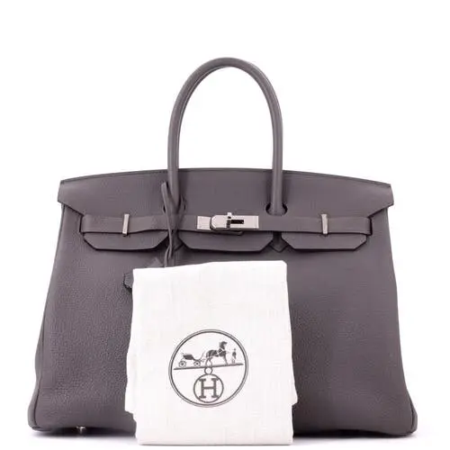 Hermès Birkin Handbag Togo With Palladium Hardware 35 - Grey