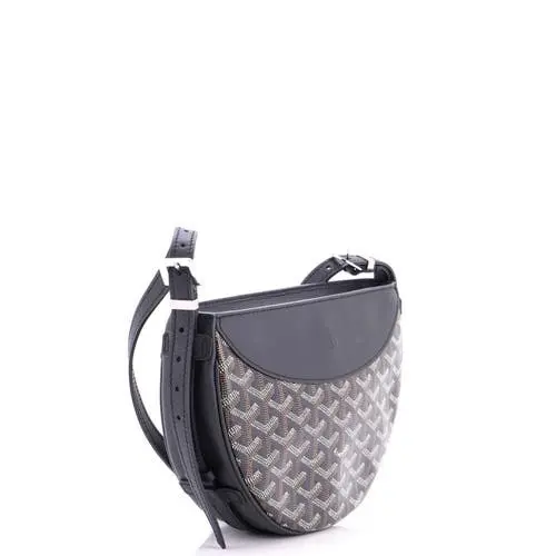 Goyard Hirondelle Shoulder Bag Coated Canvas And Leather - Black