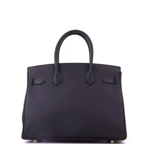 Hermès Birkin Handbag Black Epsom With Gold Hardware 30 - Noir