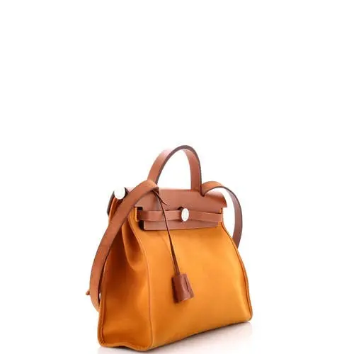Hermès Herbag Zip Leather And Toile 31 - Brown