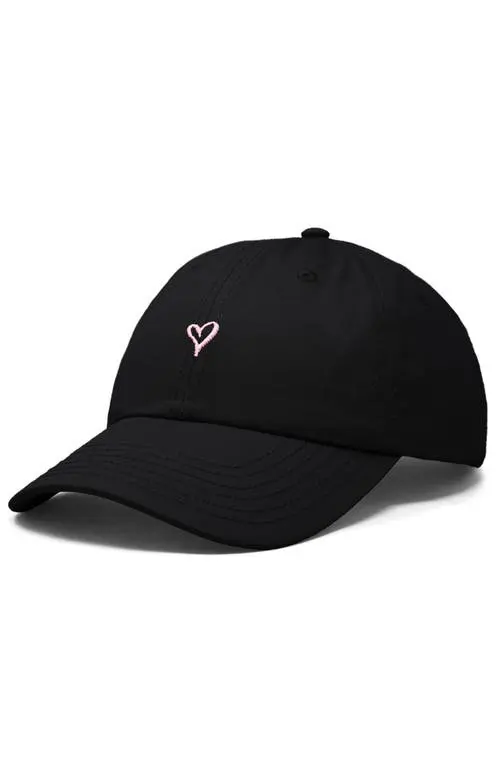 DALIX Mini Heart Embroidered Cap - Black