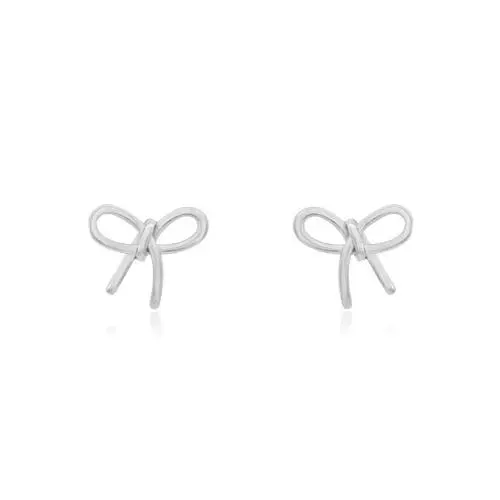THE LOVERY FINE JEWELRY Gold Bow Stud Earrings - Sterling Silver
