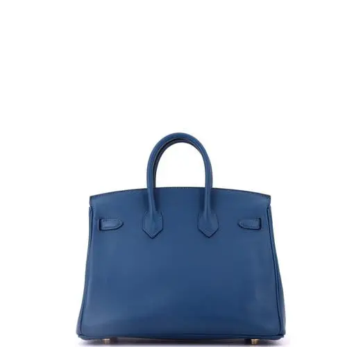 Hermès Birkin Handbag Blue Swift With Gold Hardware 25 - Deep Blue