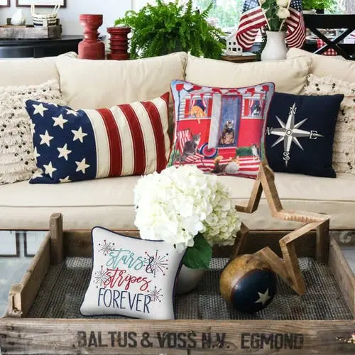 C&F HOME Cat Caravan Cotton Blend Hd Printed Accent Throw Pillow 18" X 18