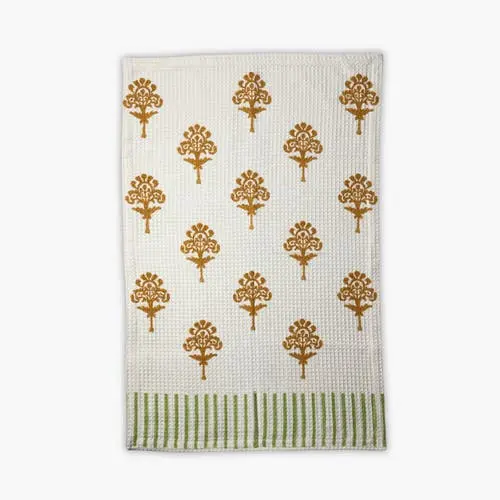 BANYAN & BIRCH Nikhar Harmony Cotton Waffle Kitchen Towelsmixed Set Of 2