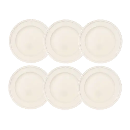 VILLEROY & BOCH Manoir Dinner Plate Set Of 6 - White
