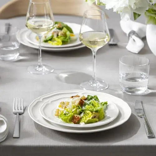 VILLEROY & BOCH Manoir Dinner Plate Set Of 6 - White