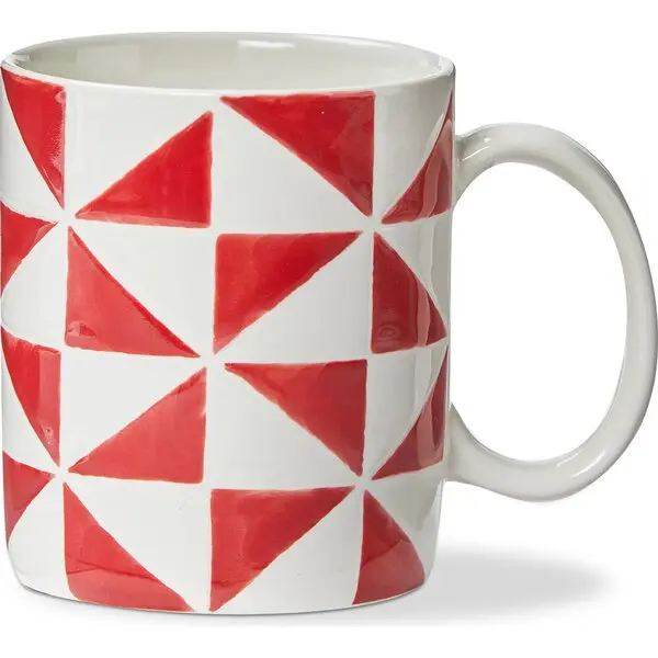 TAG Pinwheel Mug Stoneware Summer - Red