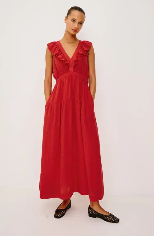 Rails Beaux Linen Blend A-line Maxi Dress