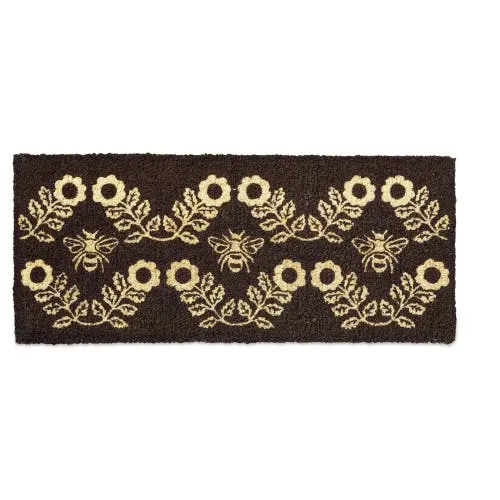 TAG Bee And Flower Coir Door Mateveryday Multicolor Doormat - Multicolored