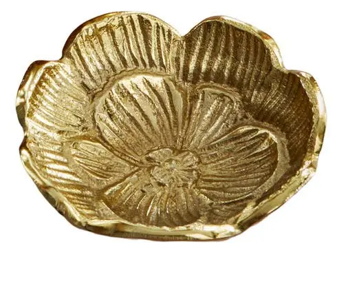 TAG Blossom Cast Aluminum Dish Small Antique Brass Aluminum Everyday,spring - Gold