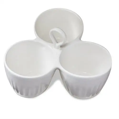 TAG Vista 3-part Divided Dish Stoneware Everyday - White