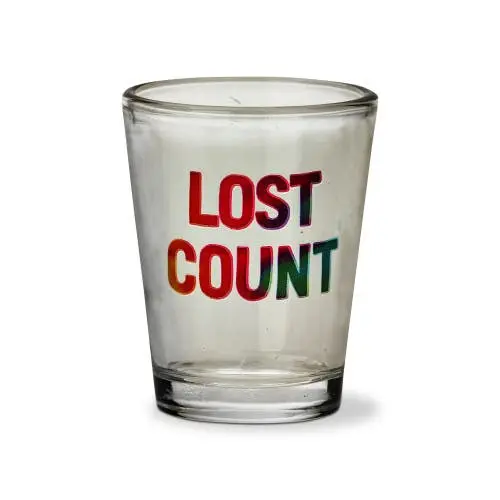 TAG Lost Count Shot Glass Dishwasher Safe Drinkware