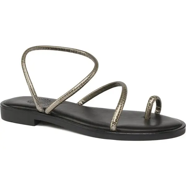 GRACE FOOTWEAR Metallic Strap Sandal - Black