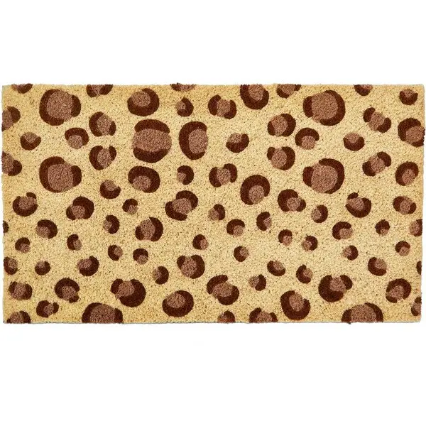 TAG Leopard Print Non-slip Coir Mat Multi Coir Everyday - Multicolored