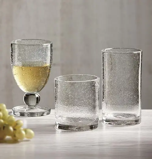 TAG Bubble Glass Goblet Drinkware Perfect For Everyday Use