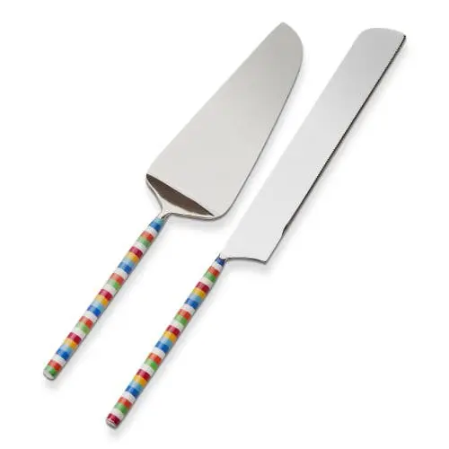 TAG Celebration Dessert Server S/2 Multi Stainless Steel Everyday - Silver
