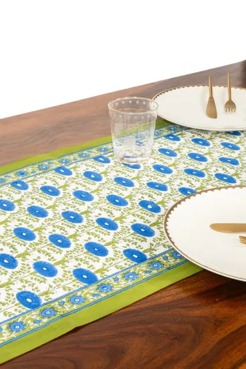 INNER CHILD Araminta Blockprint Tablerunner
