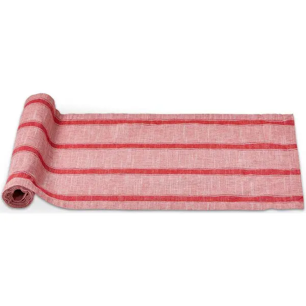 TAG White Stripe Runner Multi Cotton Summer - Red