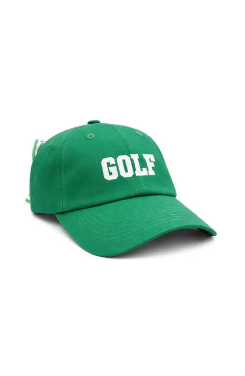 BITS & BOWS Golf Bow Baseball Hat - Green