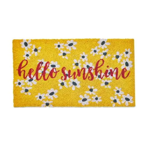 TAG Hello Sunshine Pvc Coir Door Mat Everyday Multicolor Doormat - Multicolored