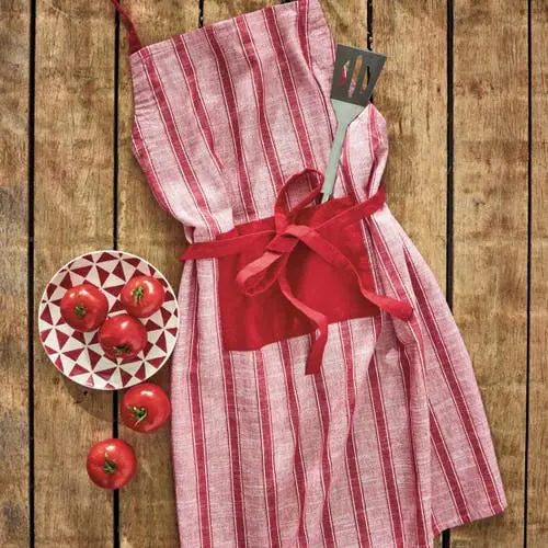 TAG White Stripe Apron Multi Cotton Everyday,summer