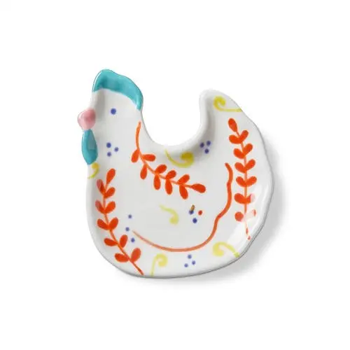 TAG Chicken Trinket Dish Multi Ceramic Everyday - White