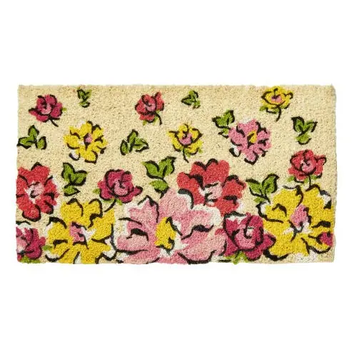 TAG Flower Cascade Coir Mat Multi Coir Everyday,summer - Beige