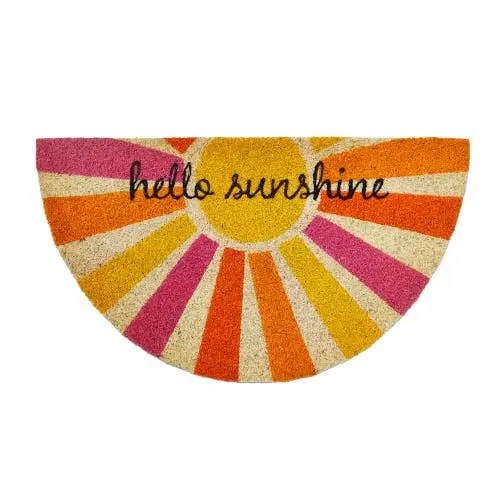 TAG Hello Sunshine Non-slip Coir Mat Multi Coir Everyday - Yellow