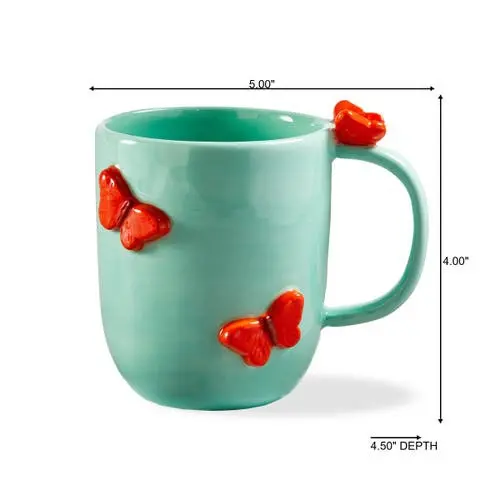 TAG Garden Butterfly Mug Multi Earthenware Spring