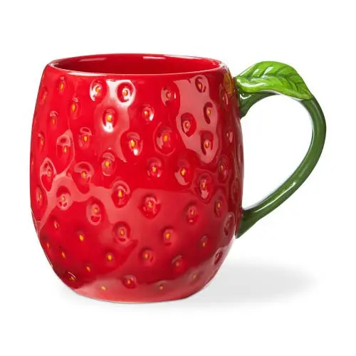 TAG Strawberry Sculpted Mug Multi Earthenware Summer