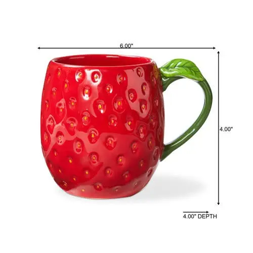 TAG Strawberry Sculpted Mug Multi Earthenware Summer